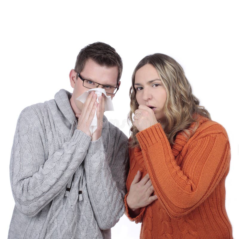 Couple with flu stock photo. Image of nasal, health, pertussis - 35423872