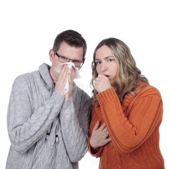 Couple with flu stock photo. Image of nasal, health, pertussis - 35423872