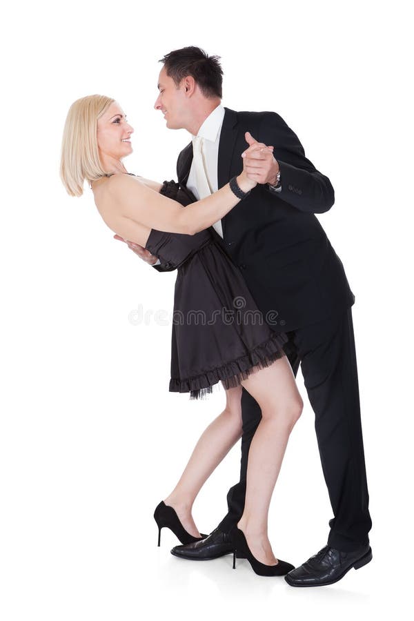 Couple in Formal Attire Dancing Stock Image - Image of handsome ...