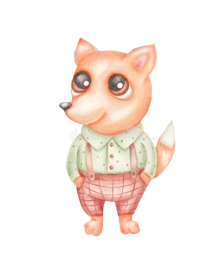 Couple fox boy stock illustration. Illustration of baby - 155651318