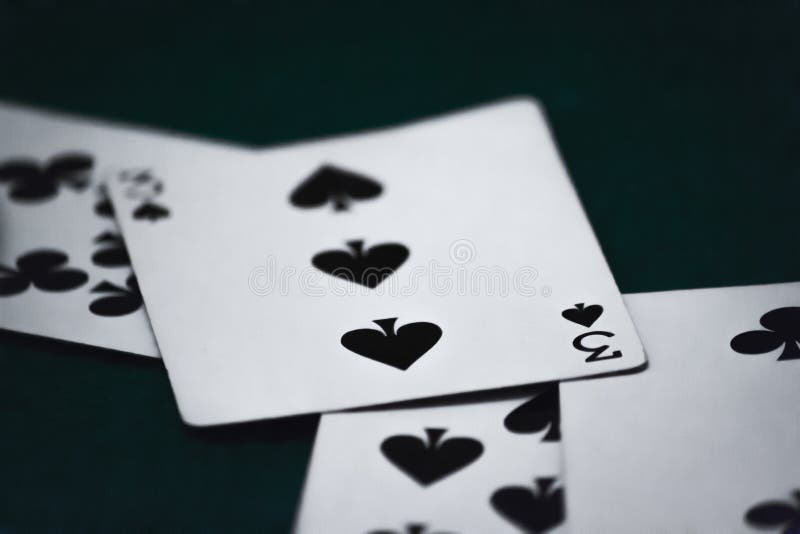 The Winning Card on a Table Cloth Stock Image - Image of winning ...