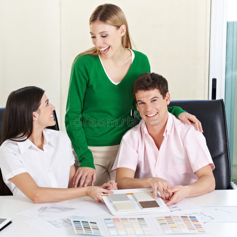 Couple getting advice from stock photo. Image of design - 26829586