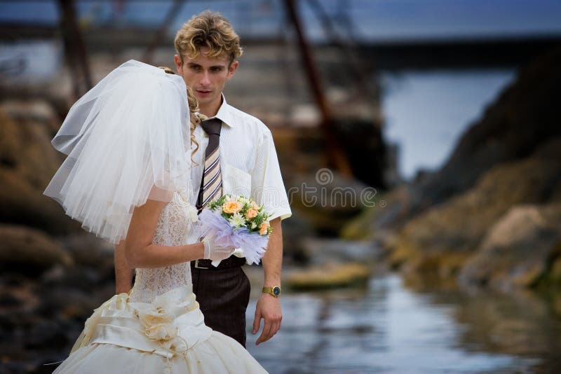 Couple is getting married stock image. Image of haircut - 3311271