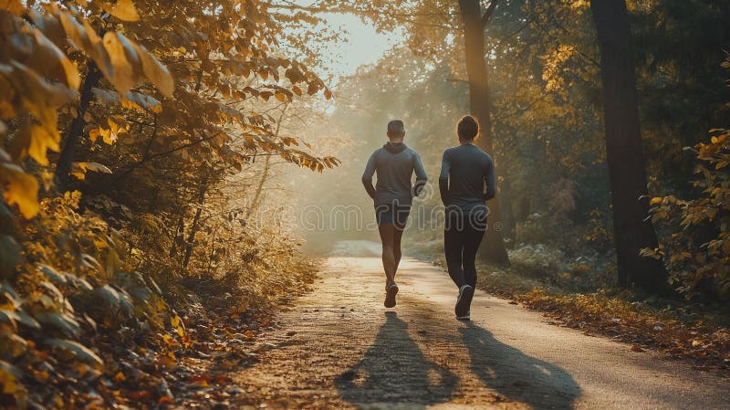Couple Going for a Morning Run Together, Demonstrating the Importance ...