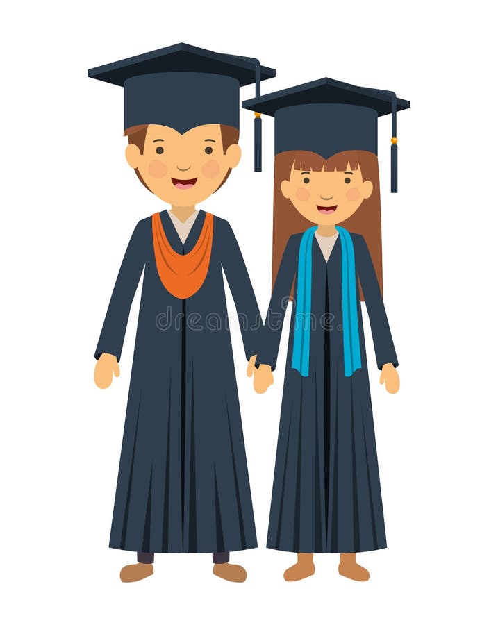 Couple Graduates Stock Illustrations – 295 Couple Graduates Stock ...