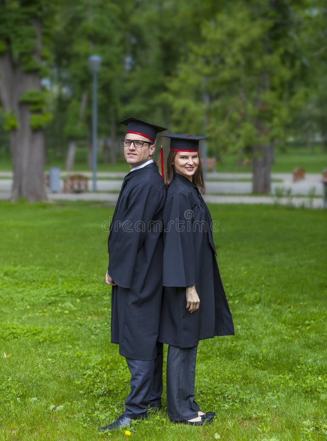 Couple in the Graduation Day Stock Image - Image of graduation ...