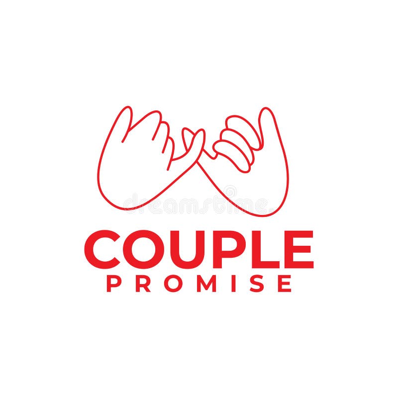 Couple Hand Promise Icon Logo Design Stock Vector - Illustration of ...