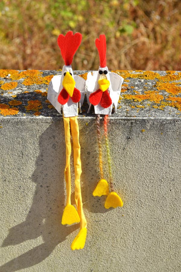 Couple Handmade Chicken Toys Stock Image - Image of dating, holidays ...