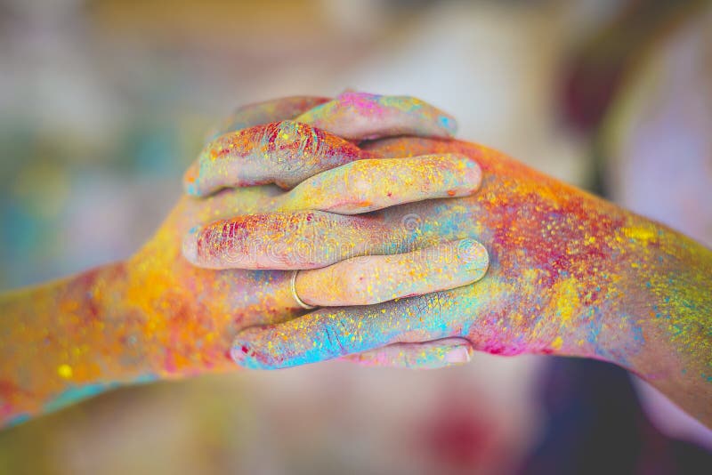 Holi hands stock image. Image of holi, holiday, fashion - 103017937