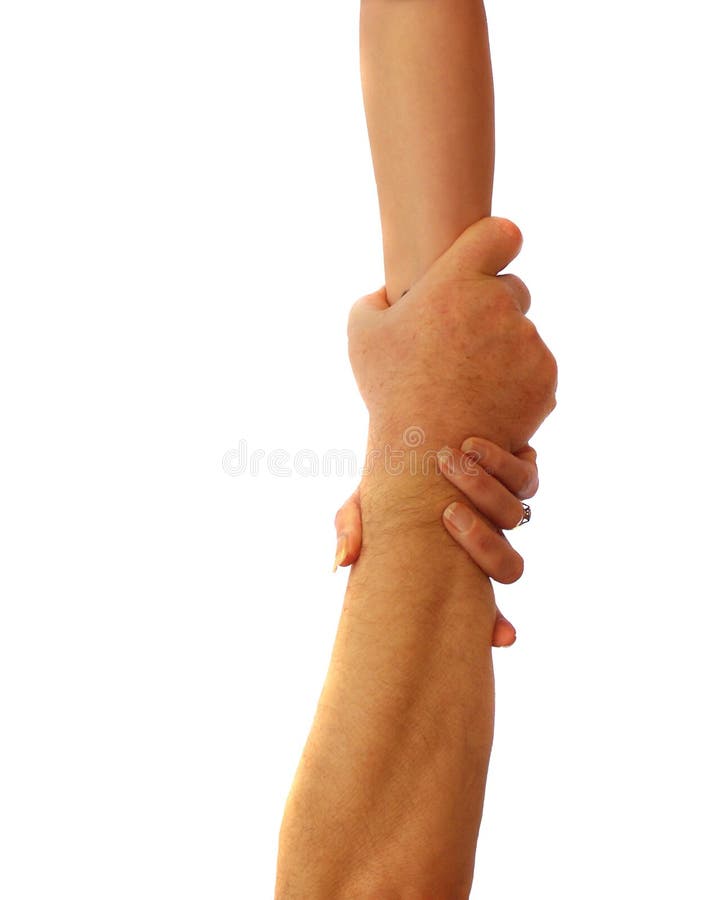 Couple with hands rescuing stock image. Image of grip - 2025713