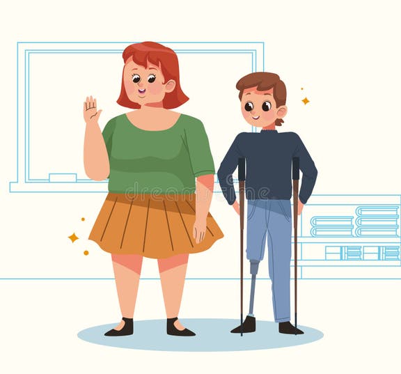 Couple with handycap stock vector. Illustration of amputee - 265524246