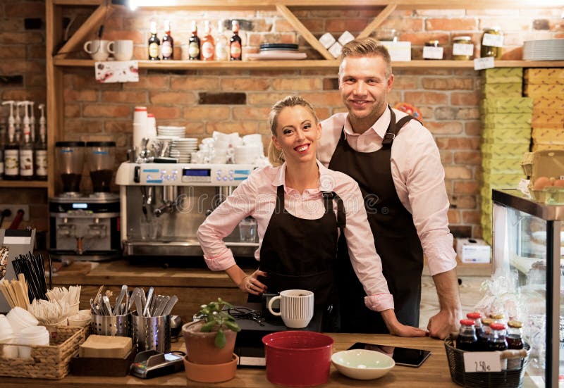 Couple Has Started Their Own Cafe Stock Image - Image of ...
