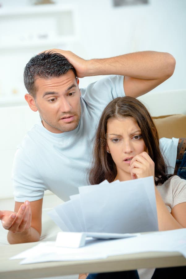 Couple Having Financial Problems Stock Image - Image of occupation ...