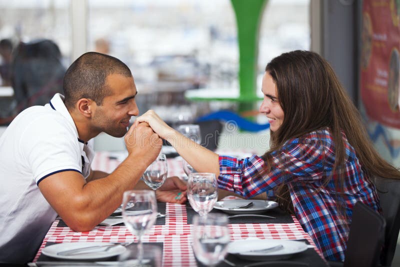 Couple Having Fun at the Bar Stock Image - Image of enjoying, male ...