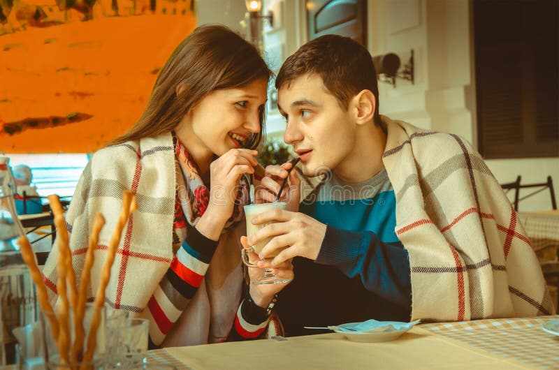 Couple Having Fun on a Date Stock Photo - Image of glass, love: 75927192