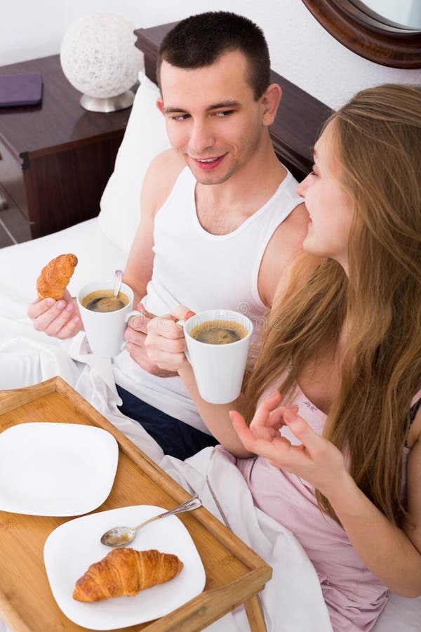 Couple Having Healthy Breakfast Stock Photo - Image of caucasian, girl ...