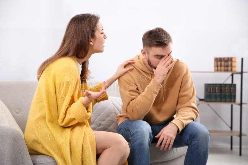 Couple Having Quarrel. Relationship Problems Stock Photo - Image of ...
