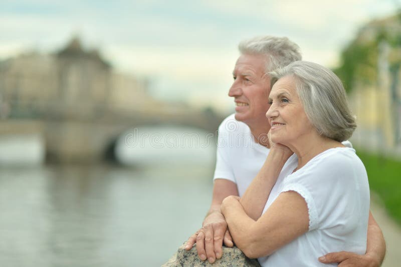 Couple Having Rest Near River Stock Image - Image of happy, male: 44025569