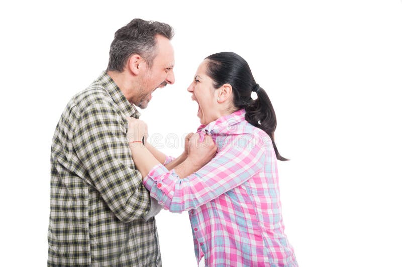 Couple Having a Screaming Fight Stock Image - Image of discussion ...