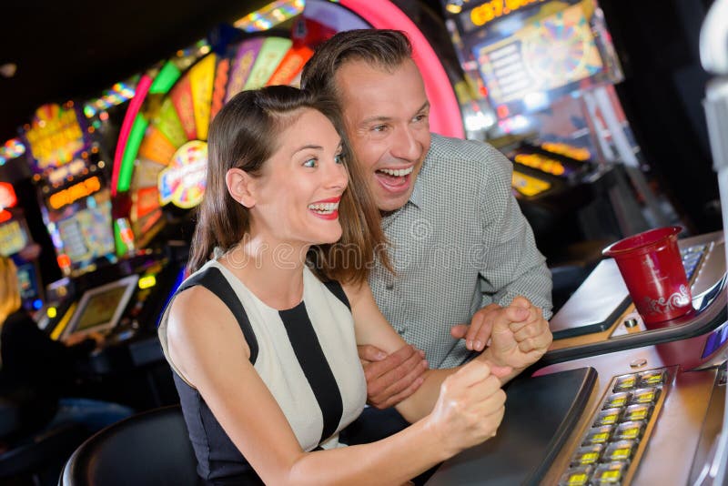 Couple hitting jackpot stock image. Image of dating - 188230519
