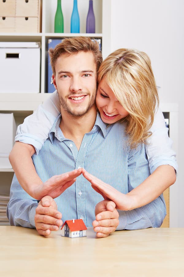 Hands As a Roof Over a House Stock Photo - Image of build, insurance ...
