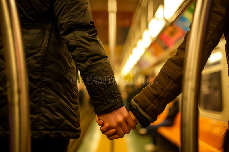 Couple Holding Hands a Young Couple Holding Hands Stock Illustration ...