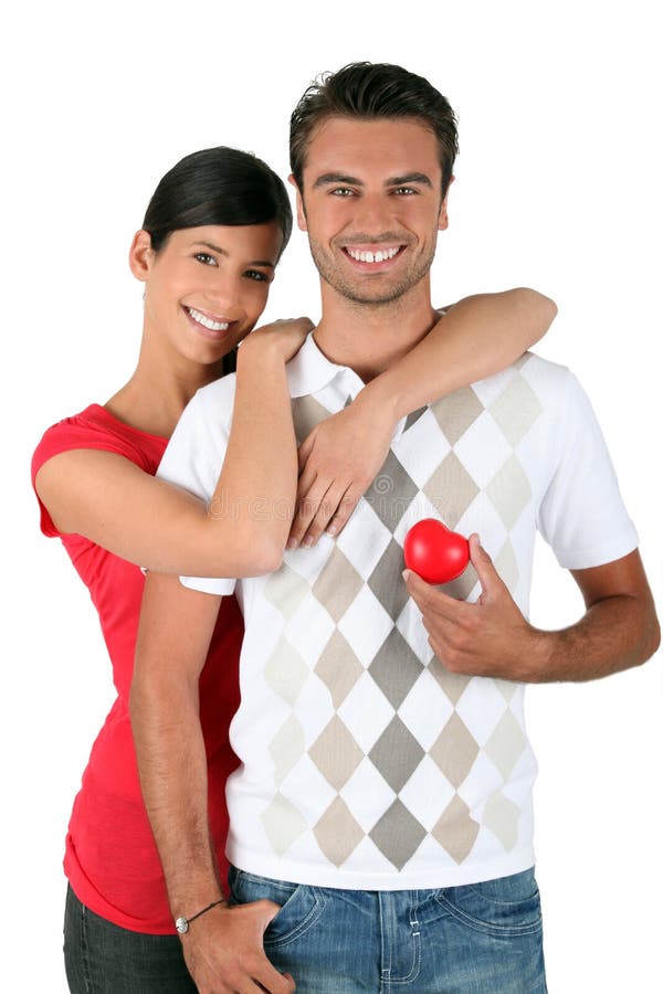 Couple holding a heart stock photo. Image of partners - 24160684