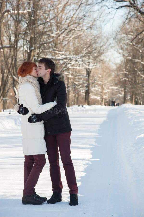 Couple hug in park stock image. Image of gloves, couple - 70740251