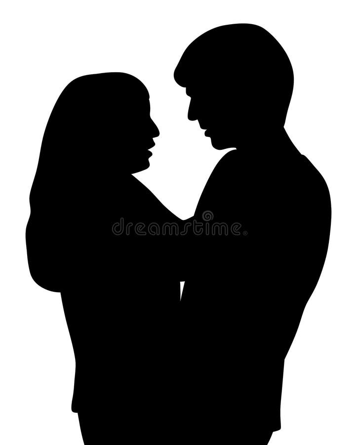 Couple Hugging Shadow Stock Illustrations – 119 Couple Hugging Shadow ...