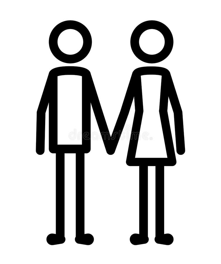 Couple human figures icon stock vector. Illustration of girl - 143877604