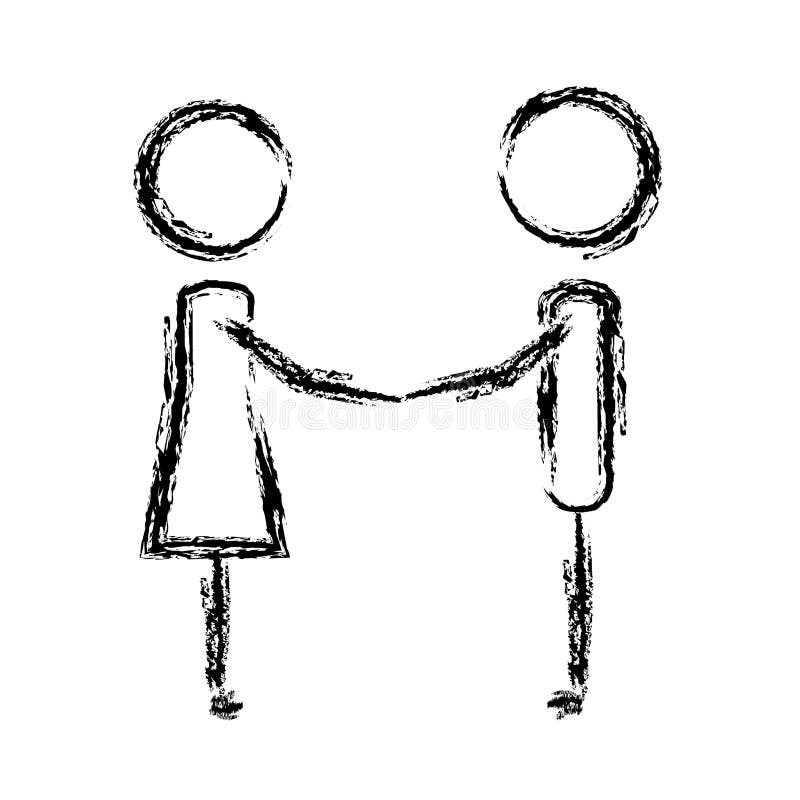 Couple human figures icon stock vector. Illustration of concept - 145520940