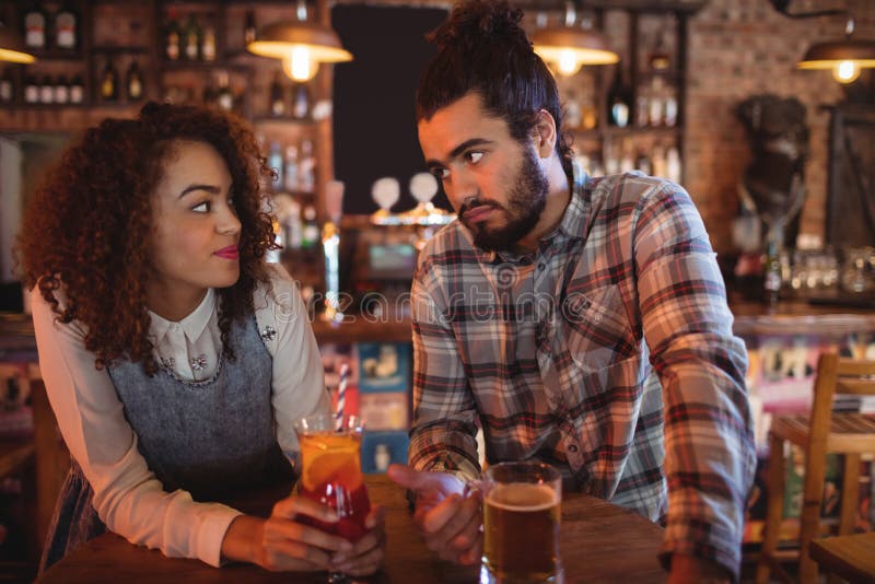 Couple Interacting with Each Other Stock Photo - Image of adult ...