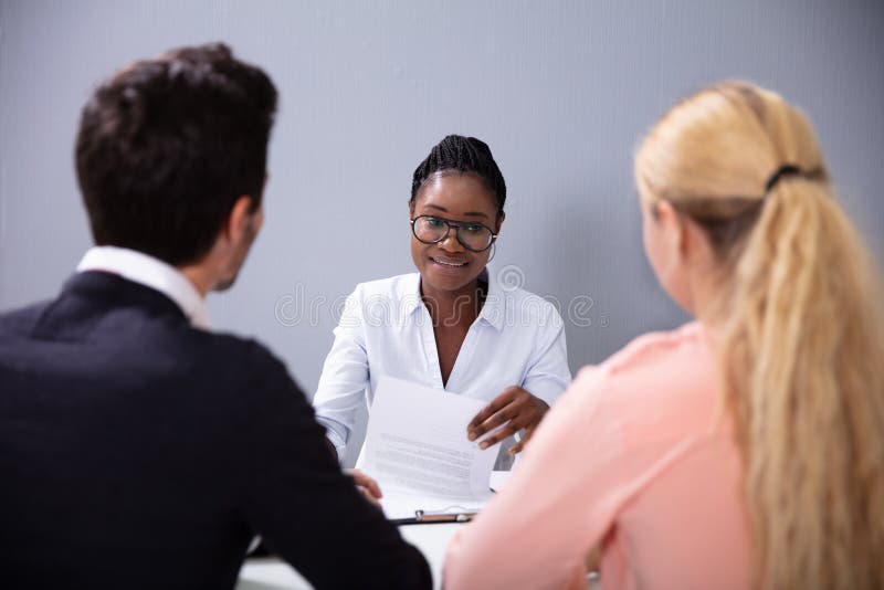 Couple at Interview at Adoption Agency Stock Image - Image of custody ...