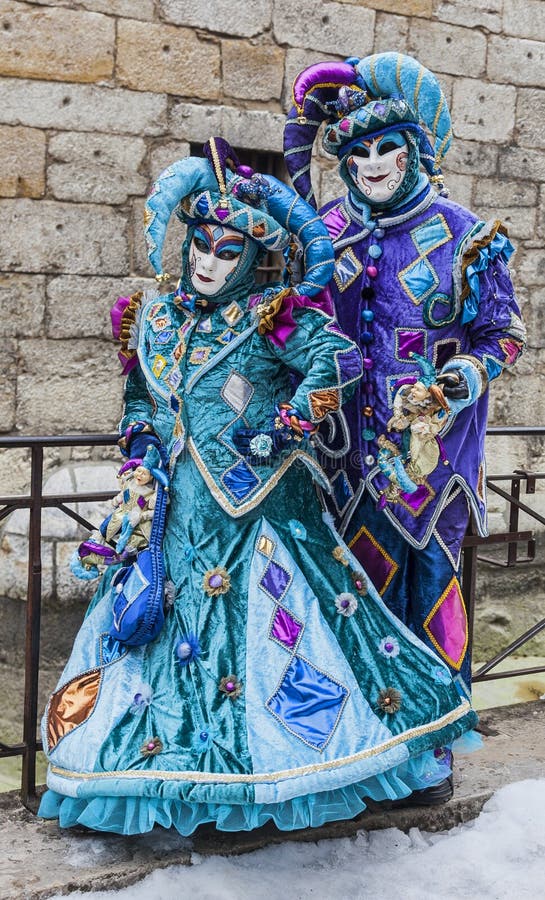 Blue Venetian costume editorial photo. Image of medieval - 23200011