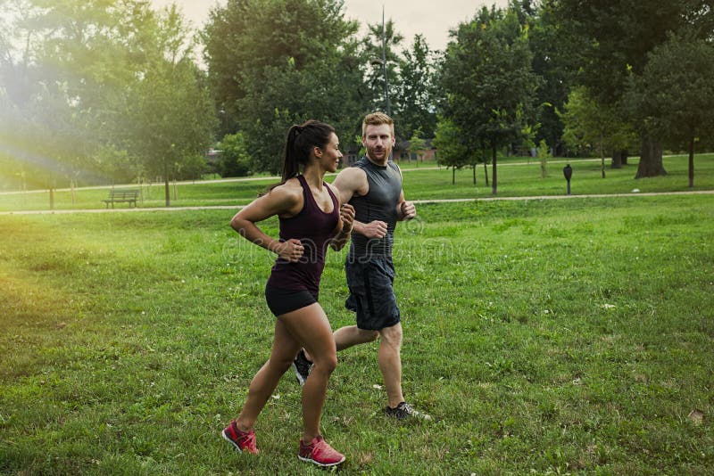Couple jogging stock image. Image of friends, sportswear - 78787677