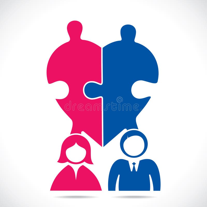 Puzzle heart stock vector. Illustration of couple, join - 29727200