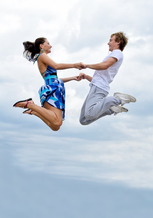 Excited Couple Watching Hockey. Stock Image - Image of living ...