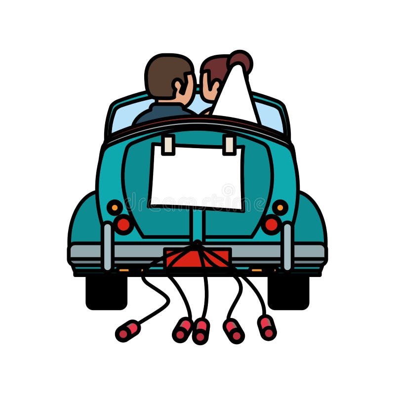 Just Married Car Stock Illustrations 953 Just Married Car Stock