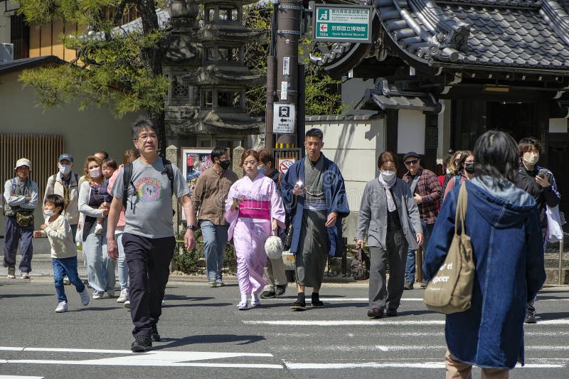 Couple in Kimonos in Kyoto, Japan Editorial Photography - Image of ...