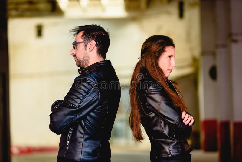 132 Two People Back To Back Angry Each Other Stock Photos - Free ...