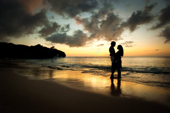 Couple in Love at the Beach Stock Photo - Image of embrace, couple ...