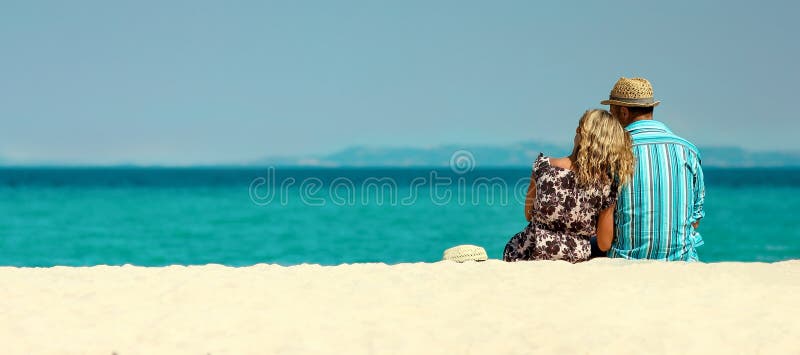 Couple in Love on the Beach Stock Photo - Image of adult, dating: 180304160