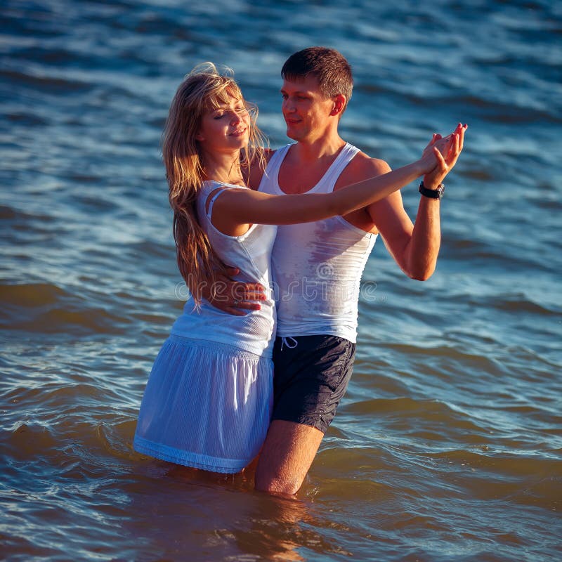 Couple in love dancing stock photo. Image of beach, peaceful - 47032868