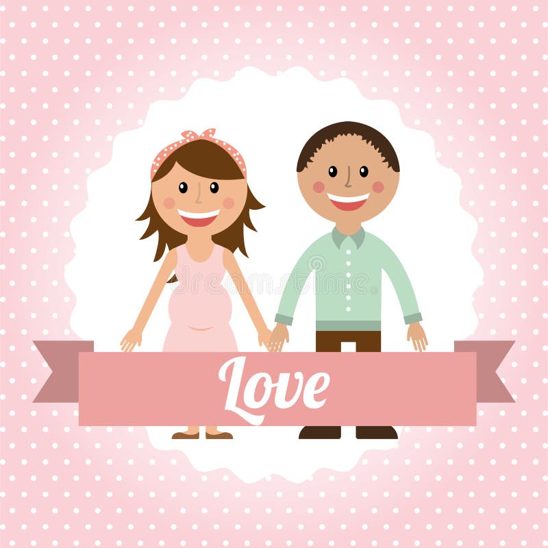 Couple love design stock vector. Illustration of girl - 46776569