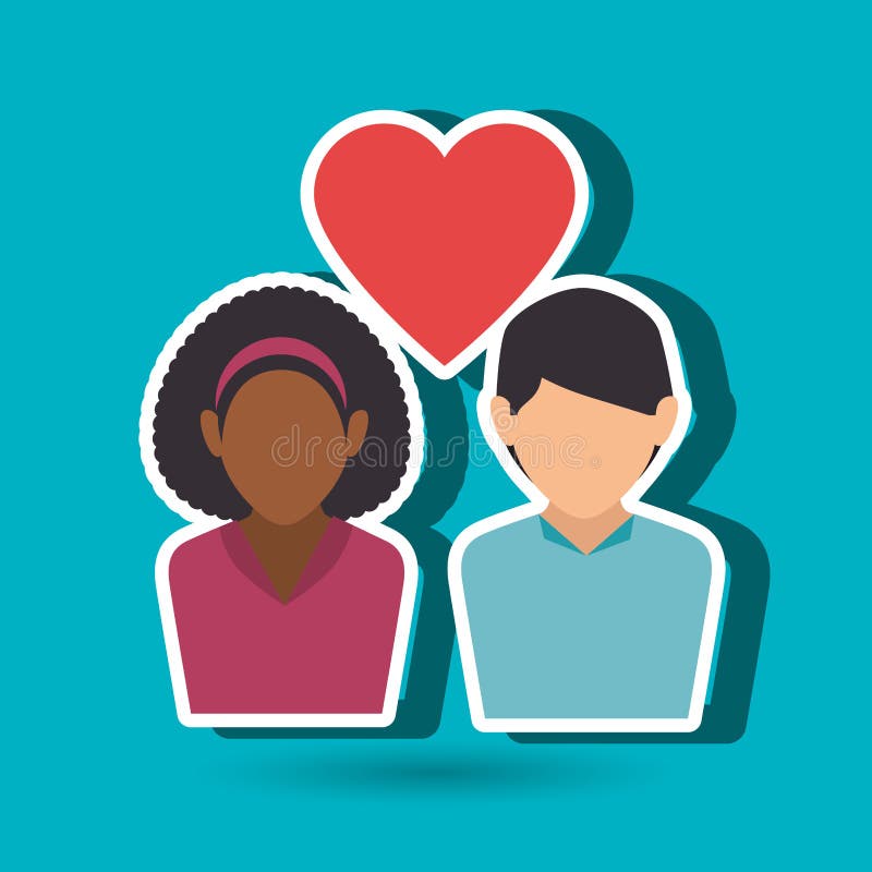 Couple love design stock illustration. Illustration of flat - 72207665