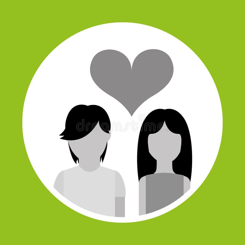 Couple love design stock vector. Illustration of silhouette - 51748434