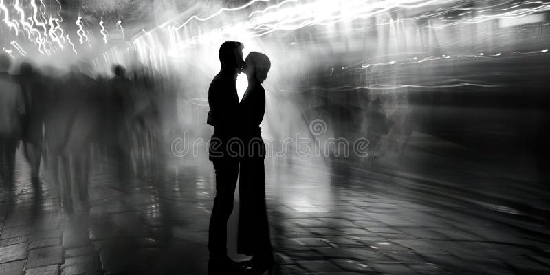 Couple in Love with an Embrace Abstract Background Stock Image - Image ...