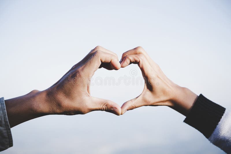 Couple in Love. Focus on Hands Stock Photo - Image of outdoor ...