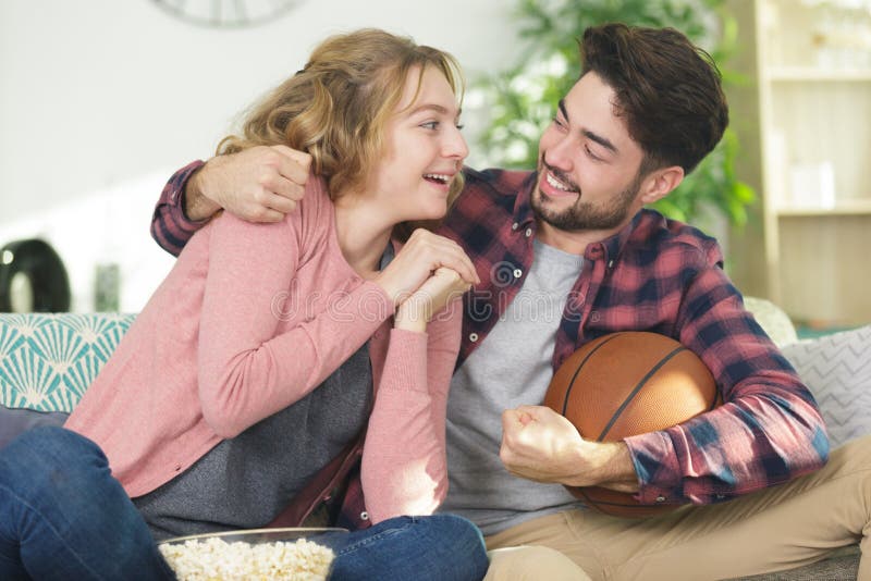 Couple in Love Gently Smiling at Each Other Stock Image - Image of ...