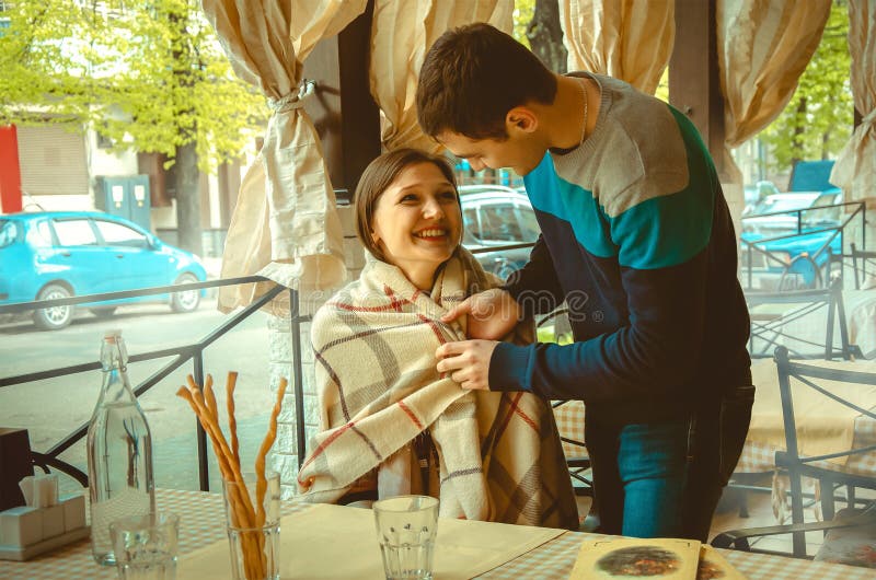 Couple in Love Having Fun on a Date Stock Image - Image of dining ...